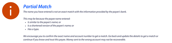 Confirmation of Payee