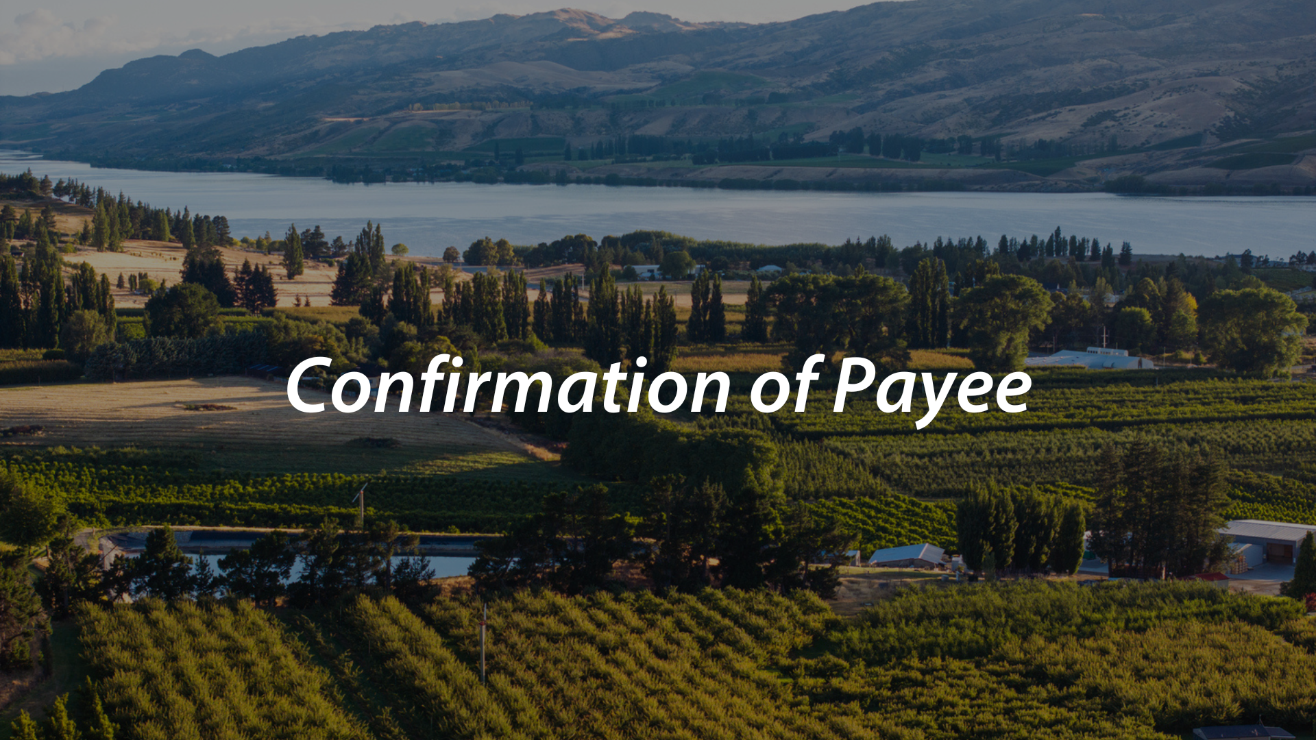 Confirmation of Payee