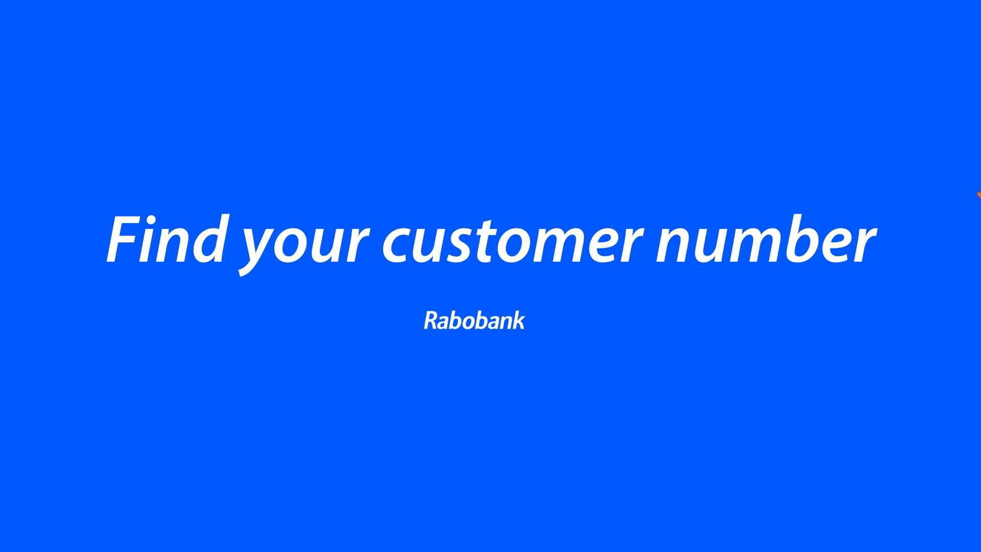 Find Your Customer Number | Online Savings